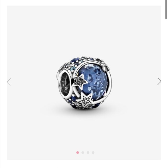 Pandora | Jewelry | Pandora Blue Sparkling Stars Charm | Poshmark